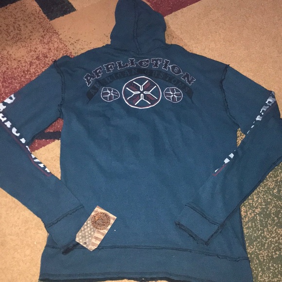 Affliction | Shirts | Mens Affliction Hoodie Reversible L Xxl Nwt ...